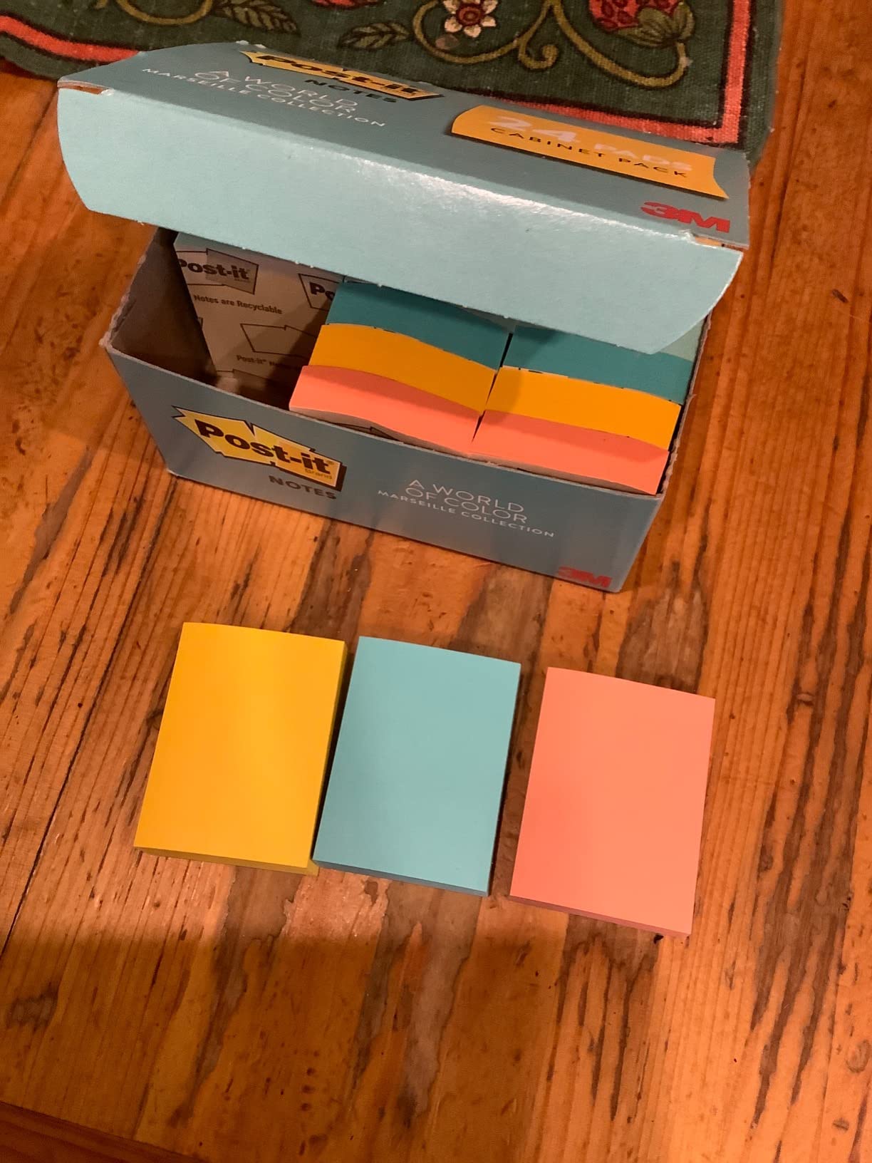 Post-it Notes Value Pack, 1 3/8 in x 1 7/8 in, Marseille Collection, 24 ...