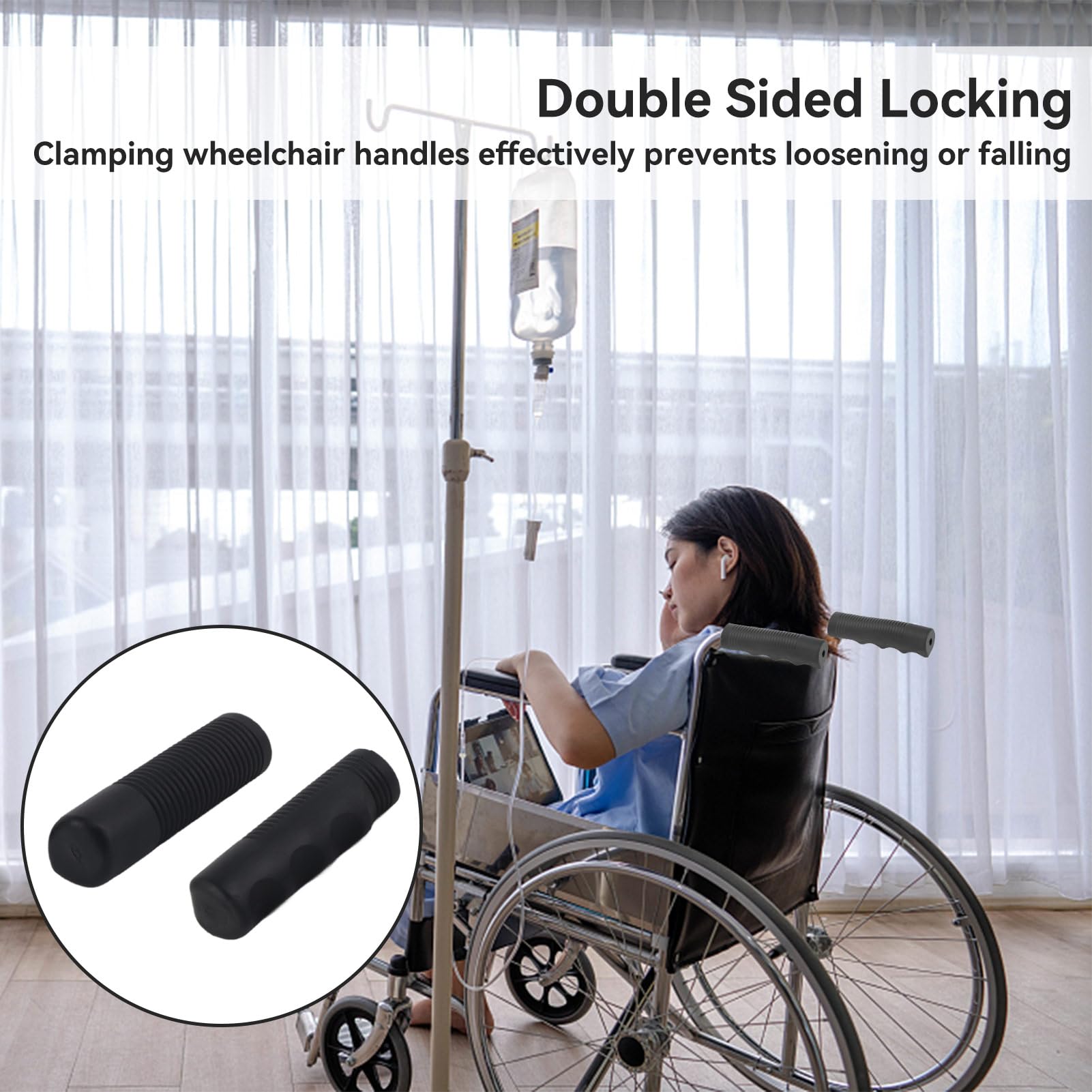 Wheelchair Hand Grips 24inch Silicone Wheelchair Push Rim Covers