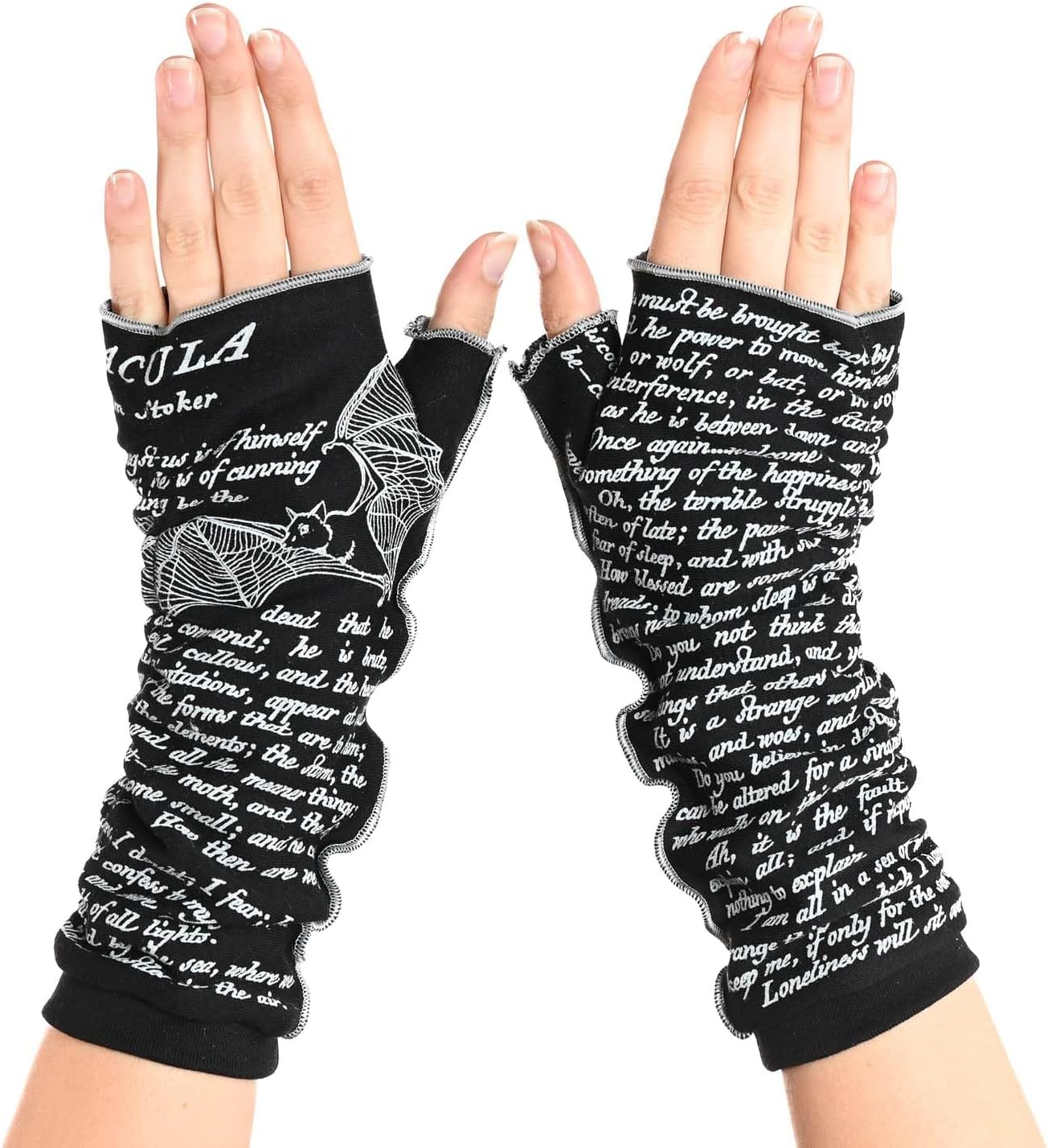 Amazon.com: Storiarts Dracula Writing Gloves – Soft Cotton Fingerless ...