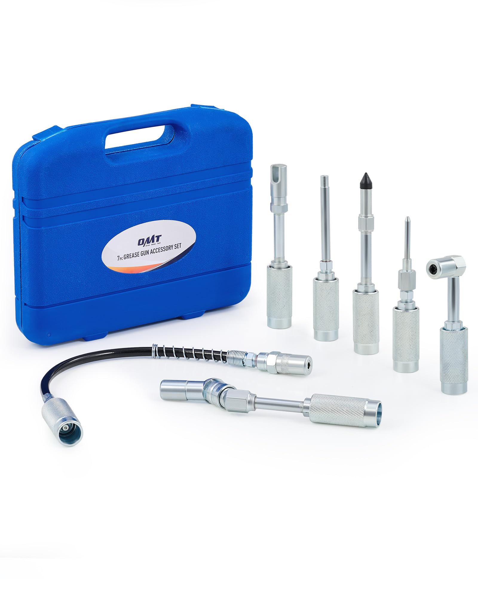 Orion Motor Tech Grease Gun Accessory Kit, 7 Piece Grease Gun Coupler ...
