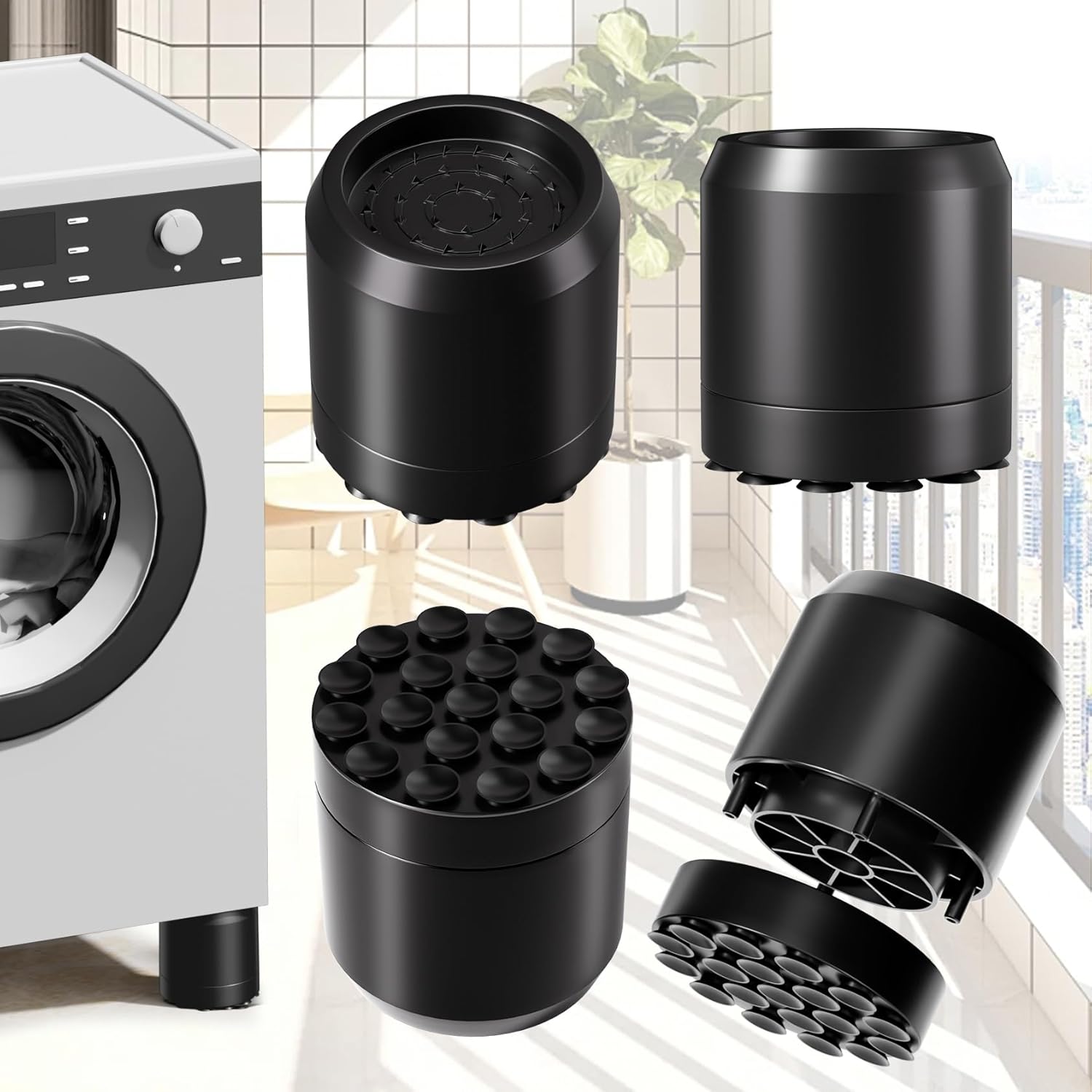 Amazon.com: Anti Vibration Pads, Pedestal for Washer and Dryer with ...