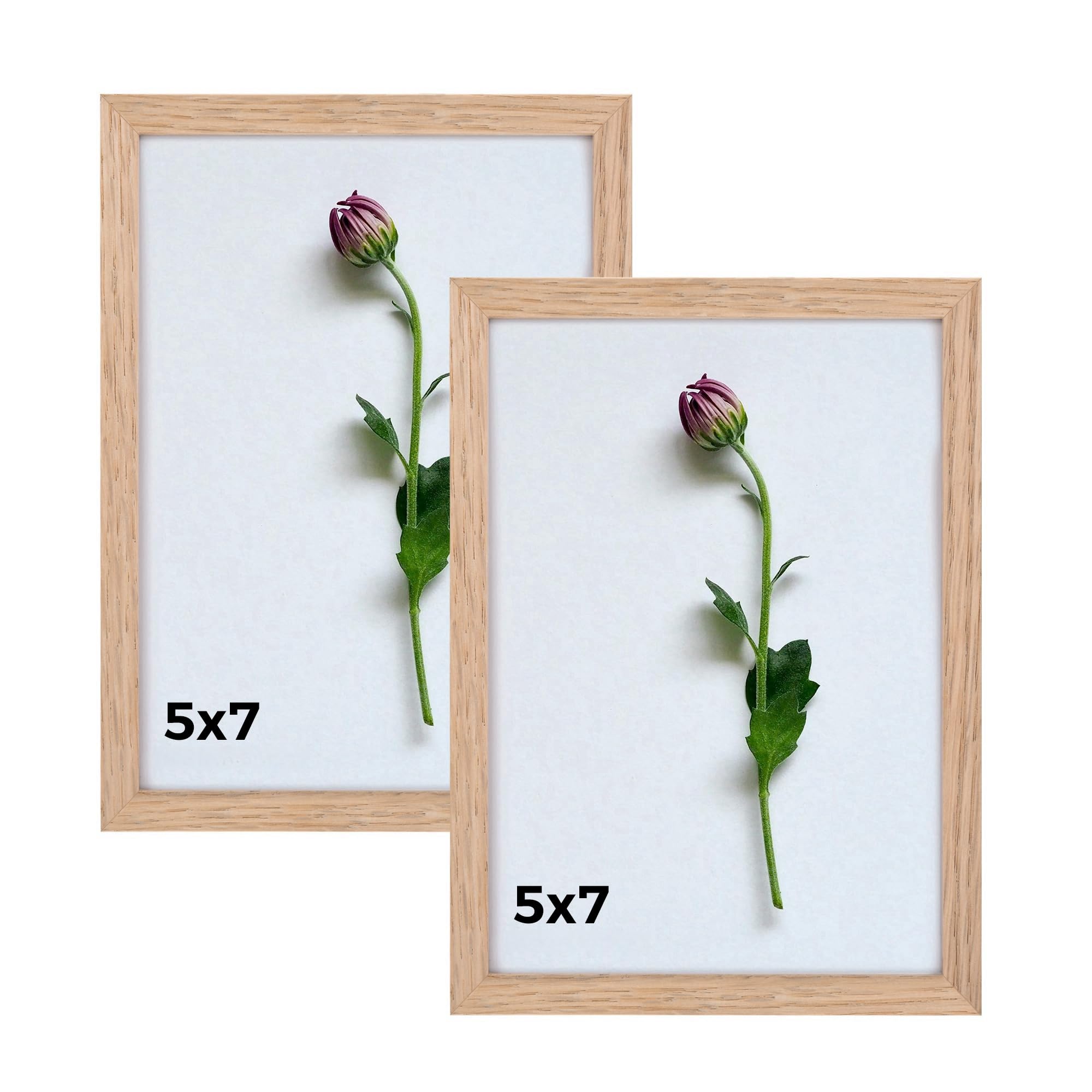Amazon.com - Atryinous 5x7 Picture Frame Natural Oak Wood Grain 2 pack ...
