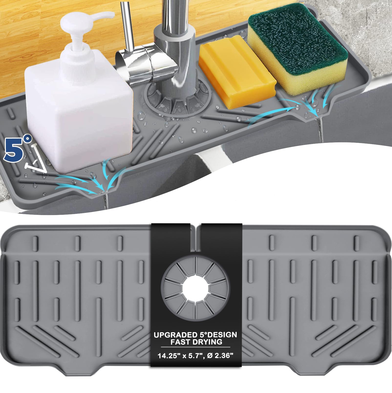 Snapklik.com : Silicone Splash Guard & Drip Catcher Tray - Faucet ...