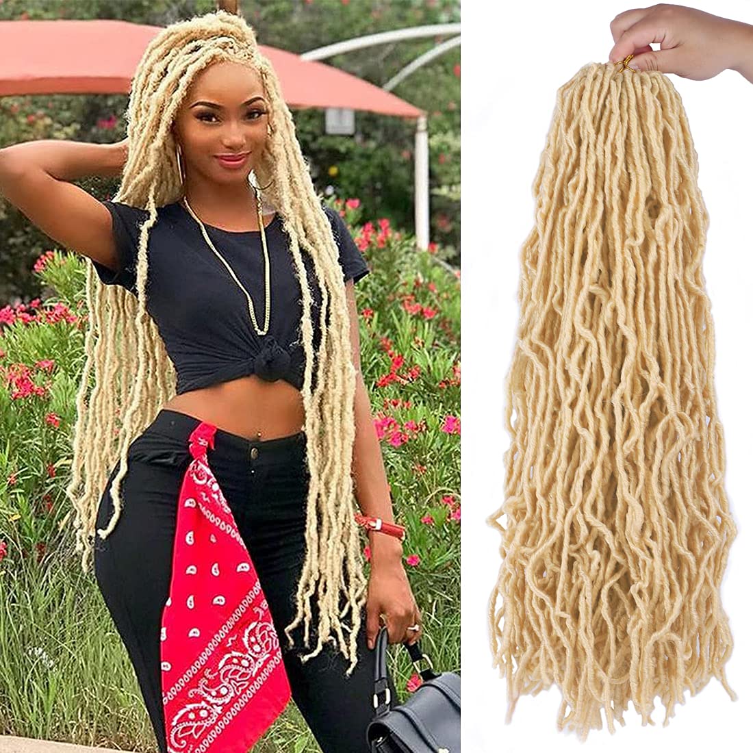 New Faux Locs 7 Packs Soft Locs Crochet Hair 24 Inch New Soft Locs Hair ...