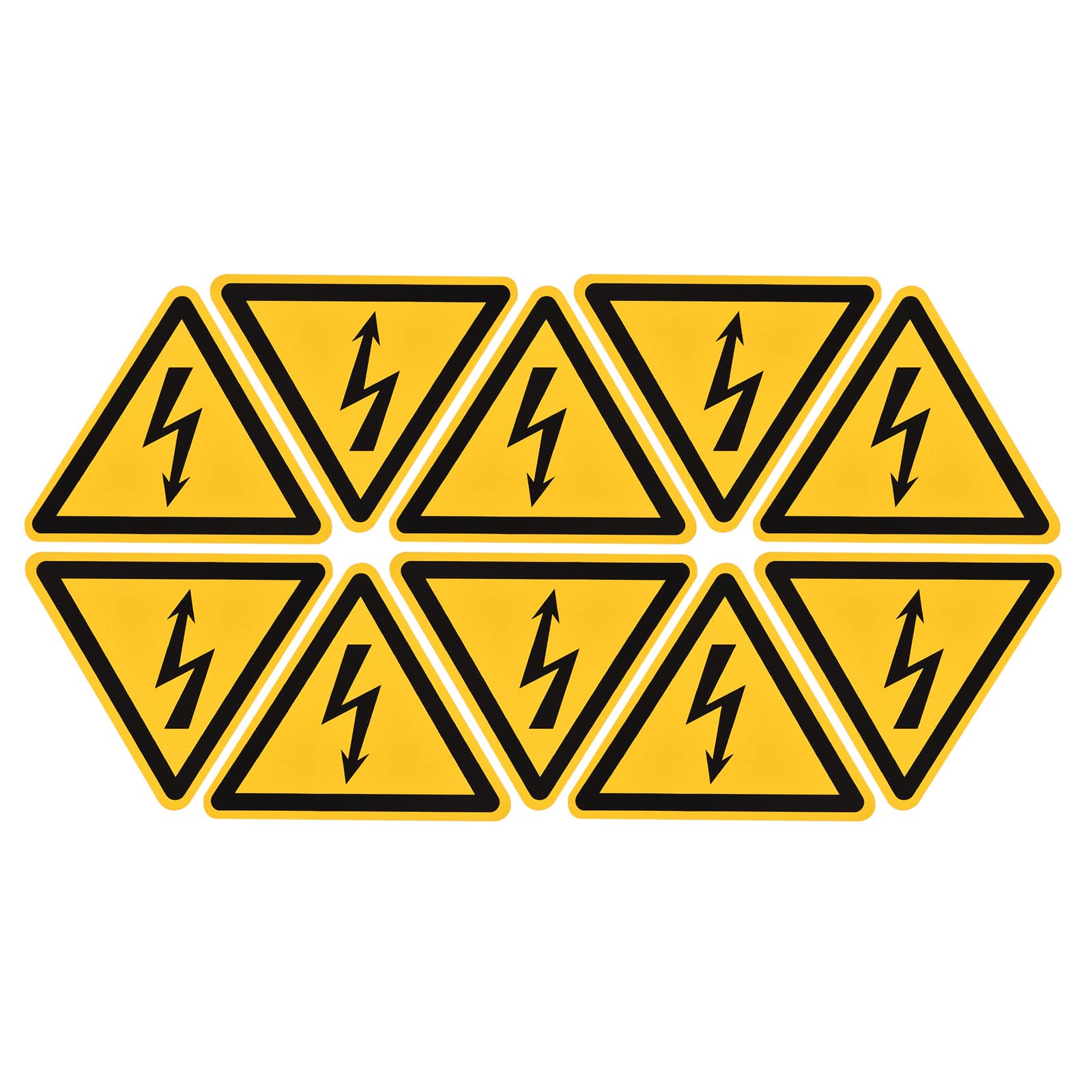 Amazon.com: PATIKIL Triangle Electrical Shock Risk Warning Sign Self ...