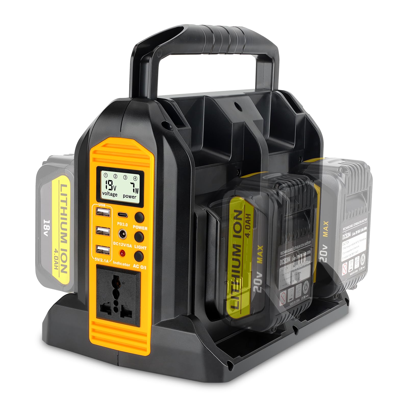 Amazon.com: 350W Power Inverter for Dewalt 20V 60V Li-ion Battery, 4 ...