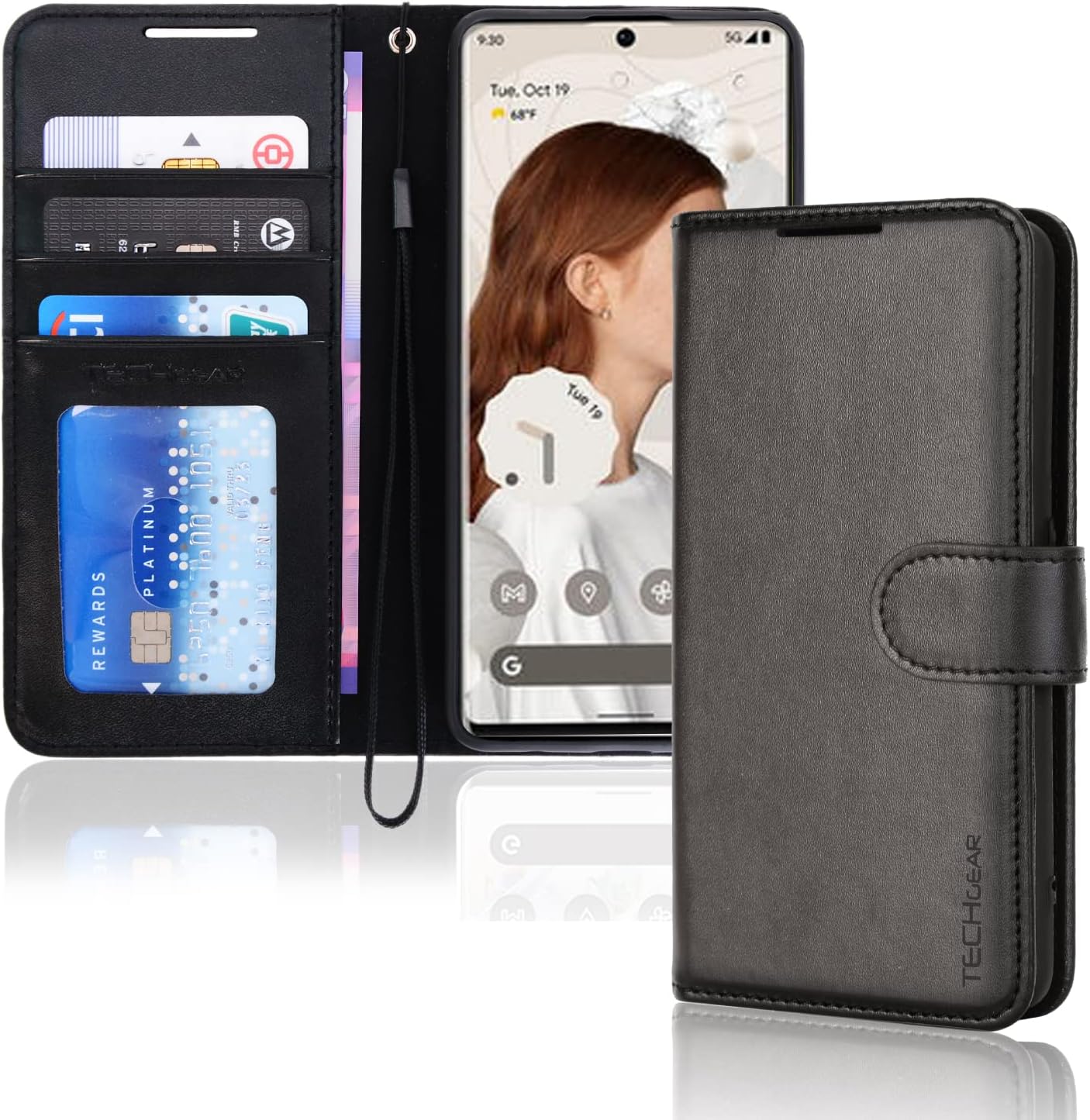 TECHGEAR Pixel 7 Leather Wallet Case, Flip Protective Case Cover with ...