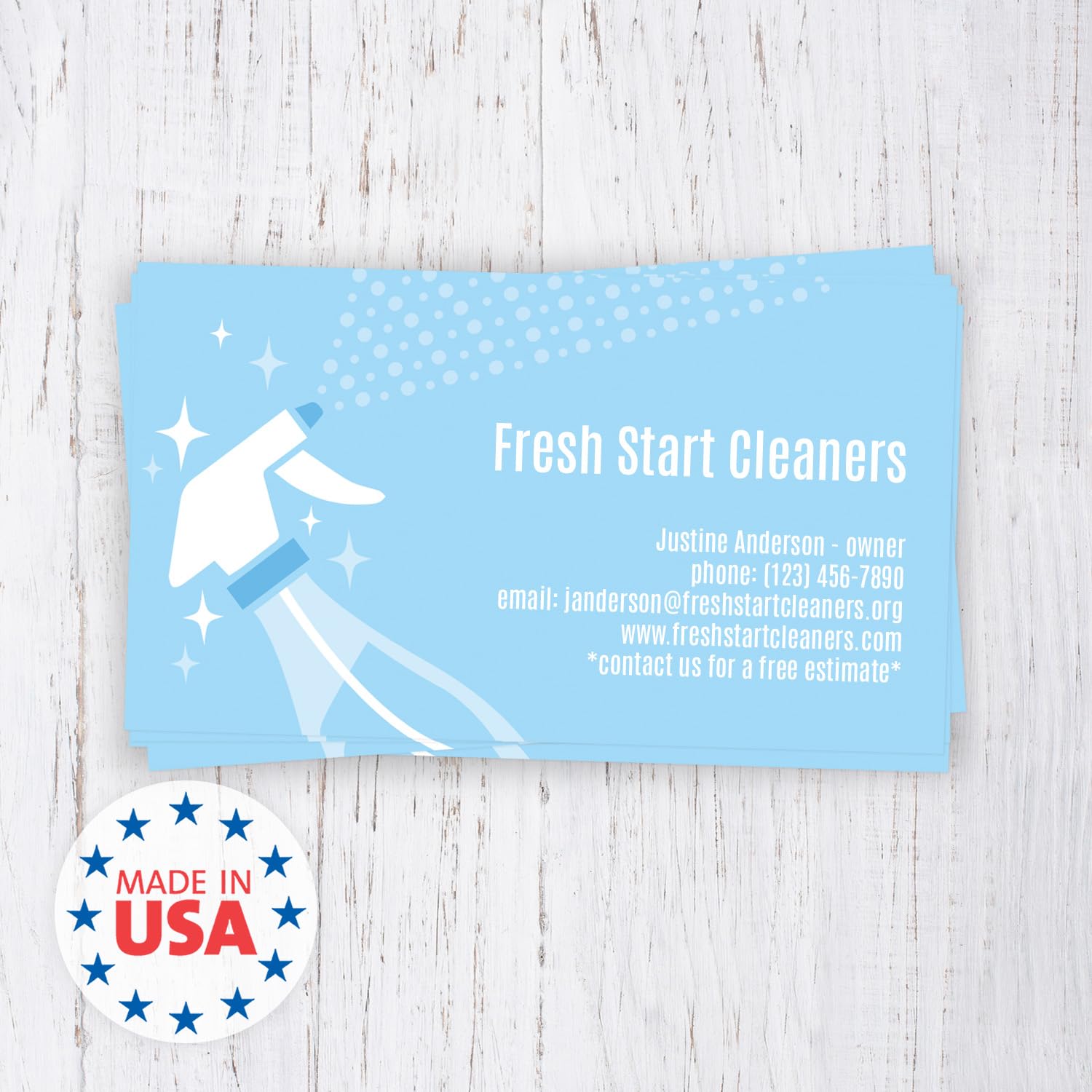 Snapklik.com : House Keeping Cleaning Personalized Business Cards / 100 ...