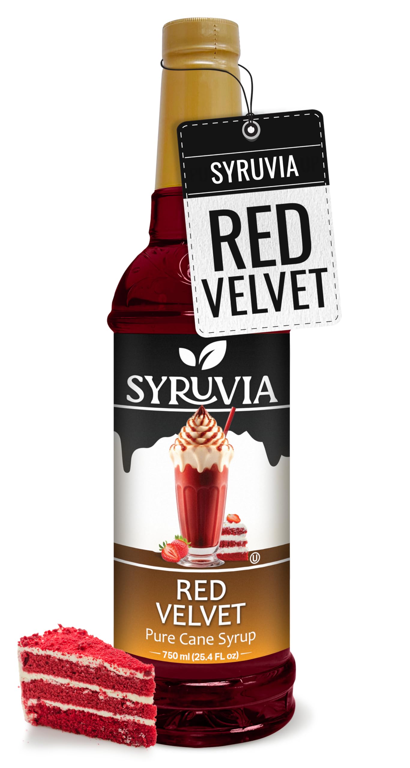 Amazon.com: Syruvia Red Velvet Coffee Syrup - 25.4 fl oz Premium Coffee ...