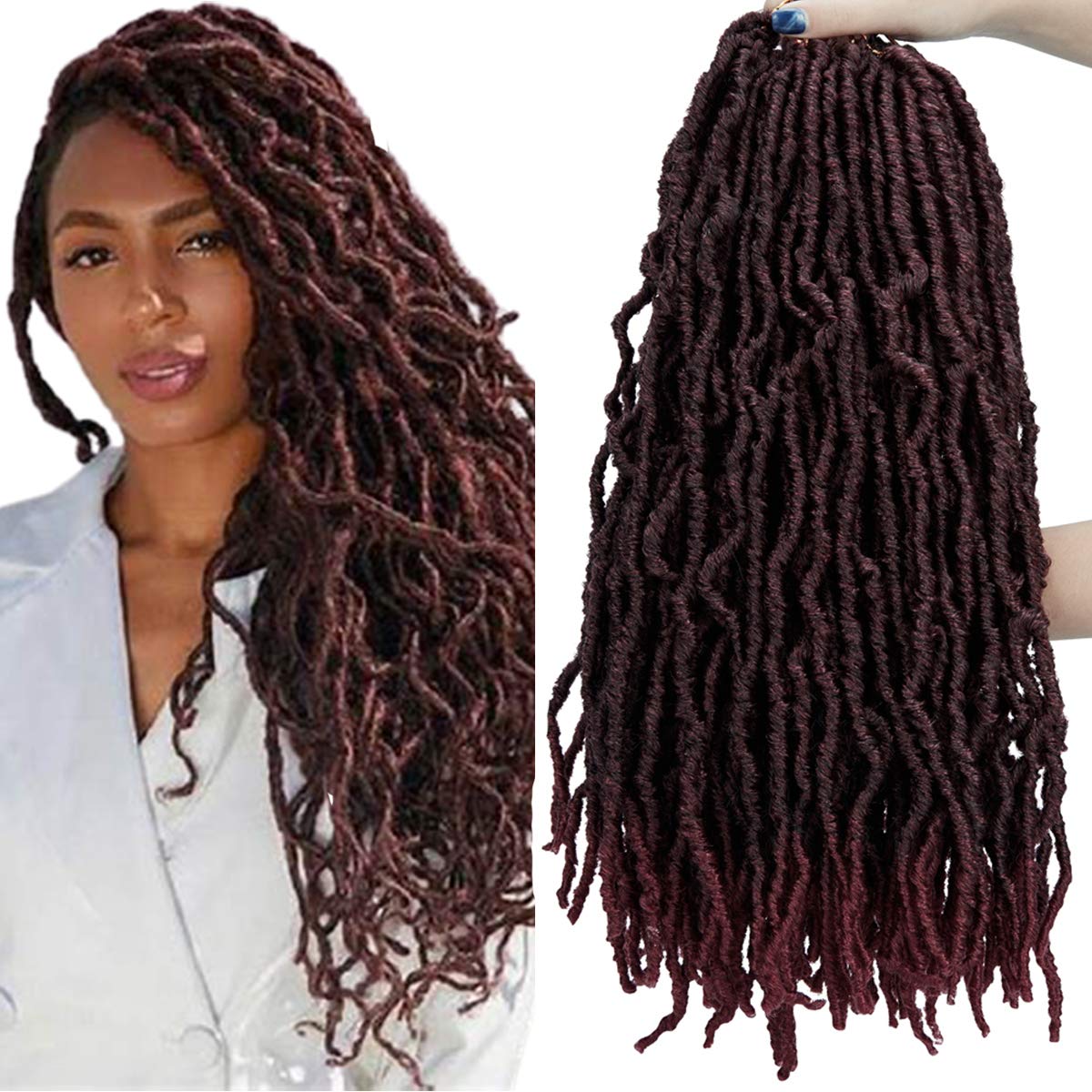 Zaiqun Faux Locs Crochet Hair 18 Inches 7 Packs Lot | Desertcart Israel