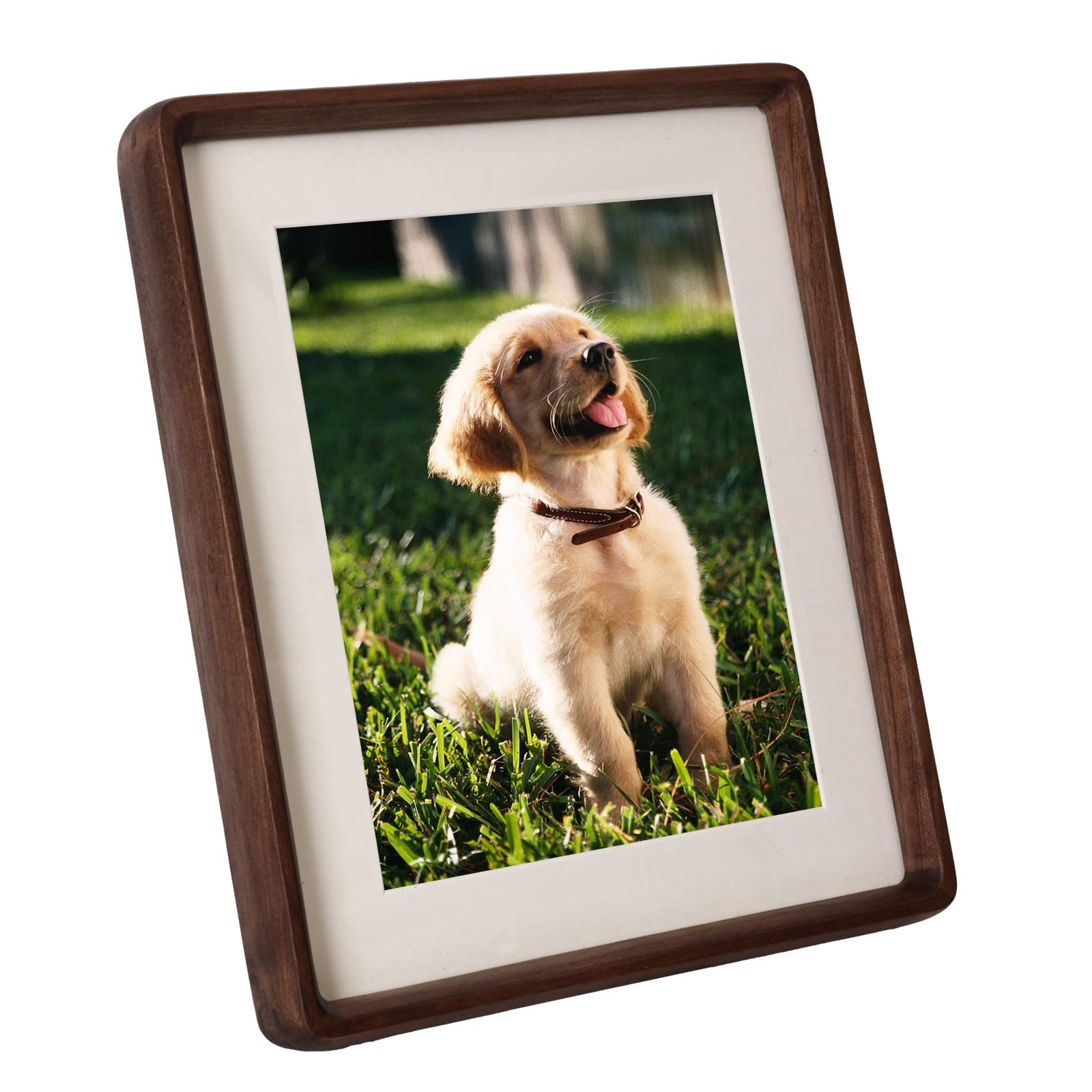 Amazon.com - OUBOXDPF 6x8 Picture Frame Wood with Mat, Natural Solid ...