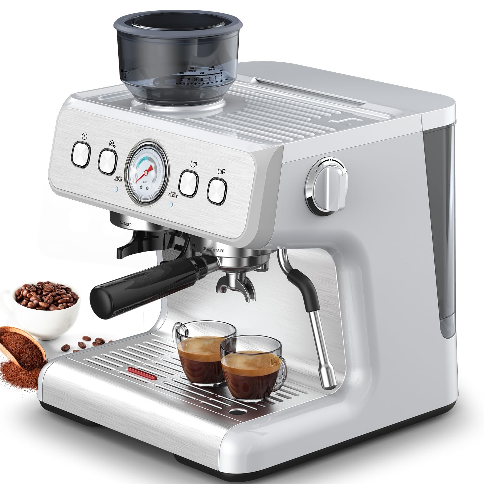 Amazon.com: Joy Pebble Espresso Machine,15 Bar Professional Espresso ...