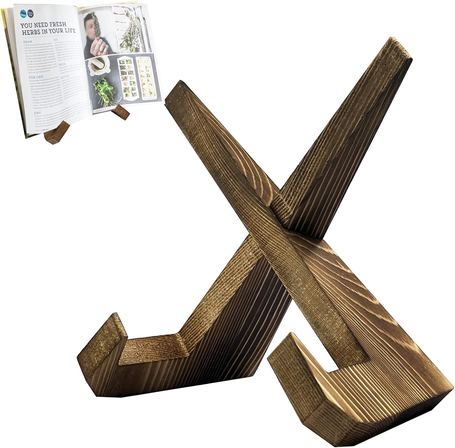 Amazon.com: Wooden Cookbook Holders,Recipe Book Stand for Display ...