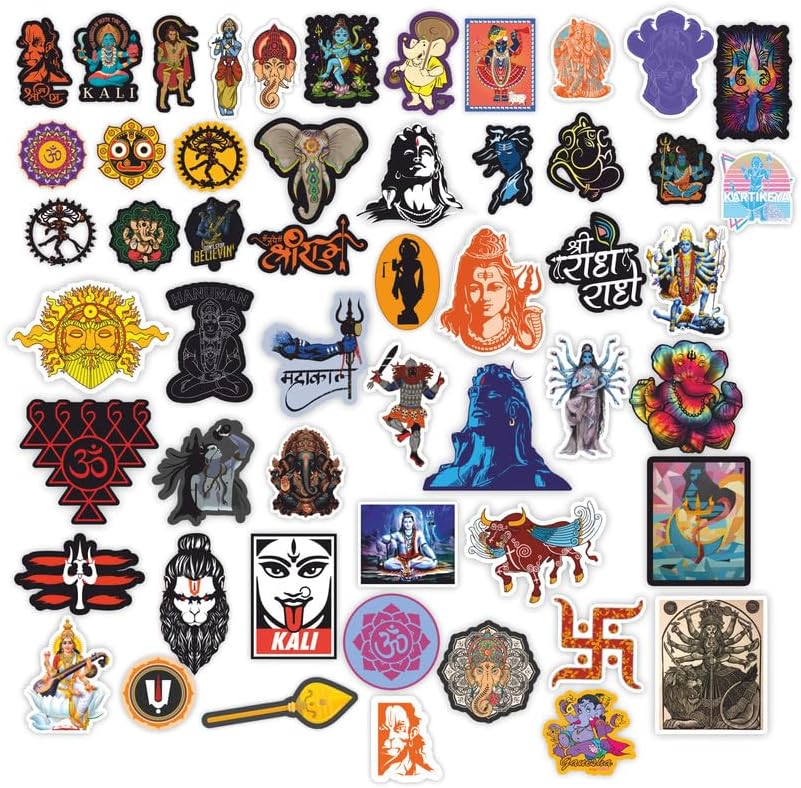 Yuckquee Gods Bhagwan ji Stickers - 53 PCS Stickers for Scrapbooks ...