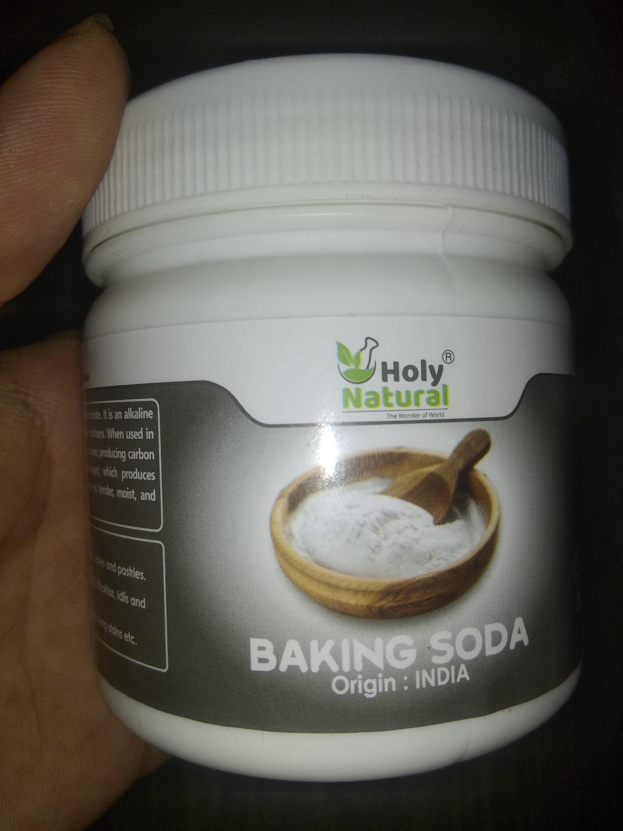 Holy Natural Baking Soda 250 gm | Food Grade Sodium Bicarbonate | For ...