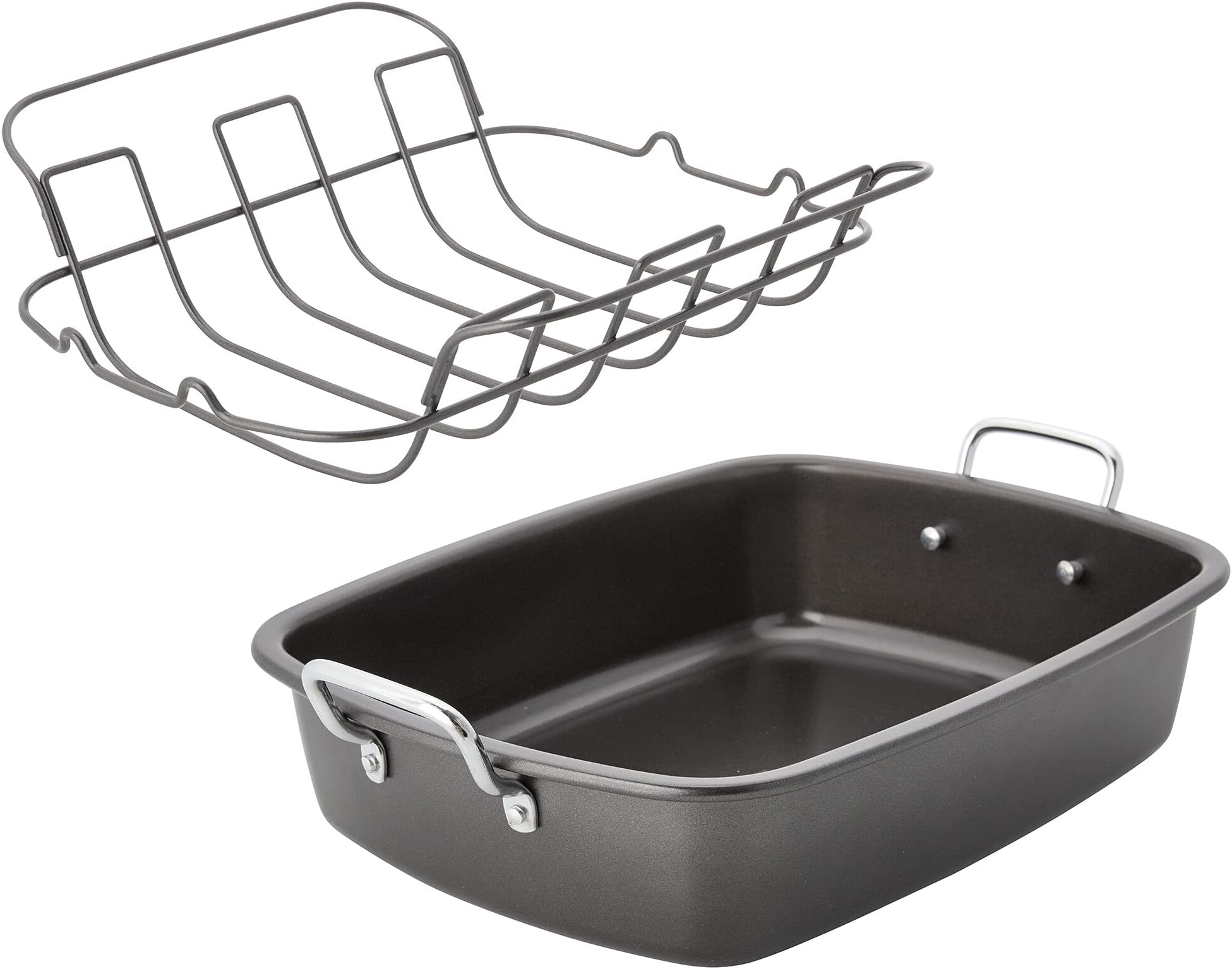 Amazon.com: Chicago Metallic Nonstick Roaster with Floating Rack, 18 ...