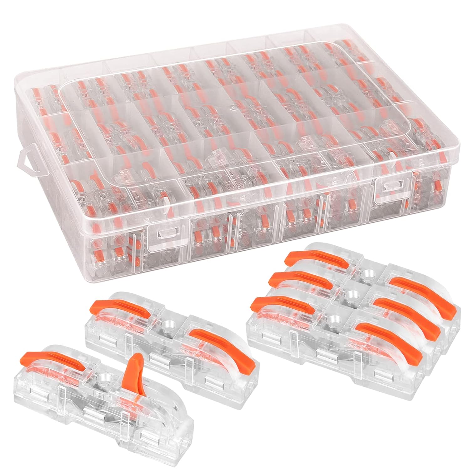 100 Pcs Wire Connectors Nuts, Mini Splicing Wire Connector, Lever Type ...