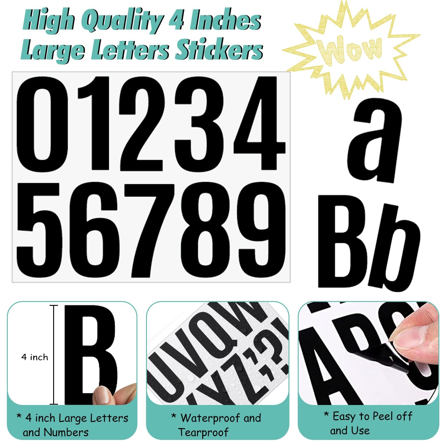 Snapklik.com : 310 Piece 4 Inch Bulletin Board Black Letters, Large ...