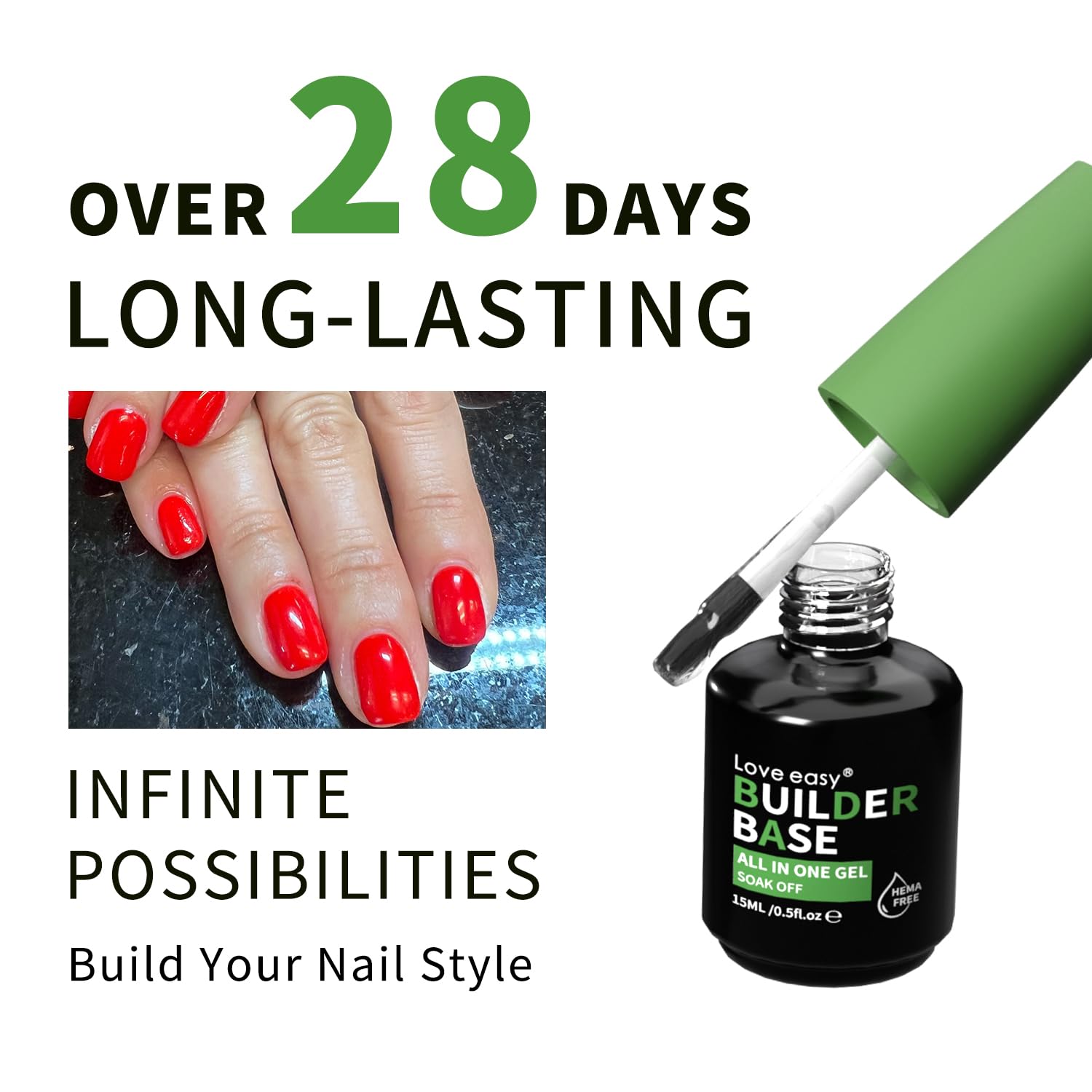 Snapklik.com : Love Easy Hema Free Builder Gel - Hypoallergenic Strong Base Coat Long-Lasting ...