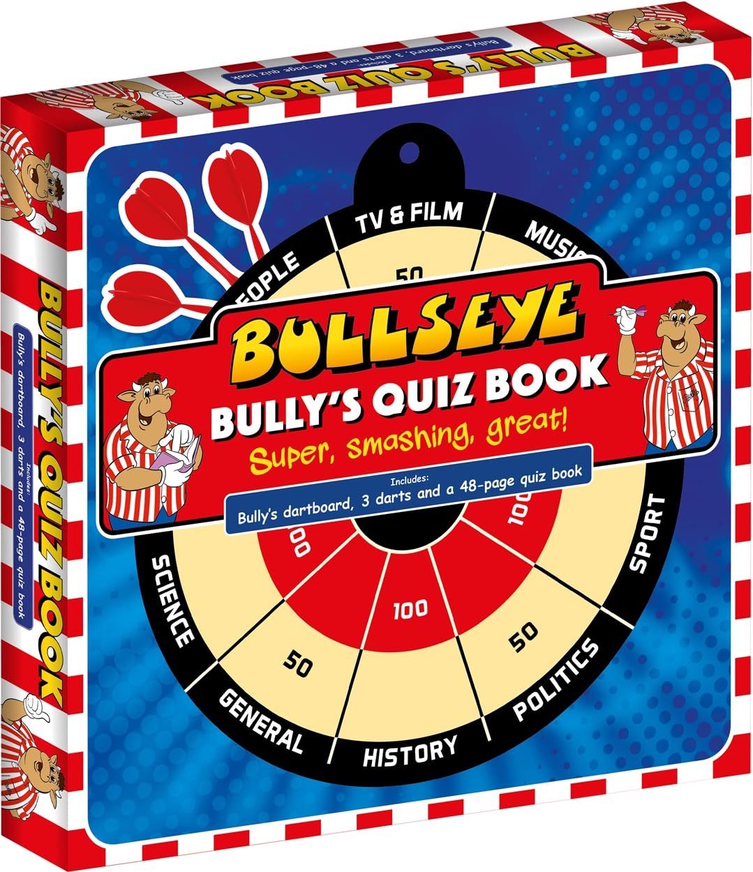 Bullseye: Bully's Quiz Book (Includes dartboard, darts and quiz book ...