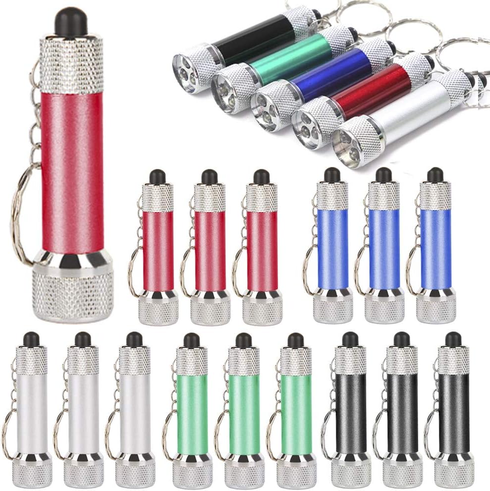 Amazon.com: PROLOSO Mini LED Flashlight Keychains Torch Key Rings Bulk ...