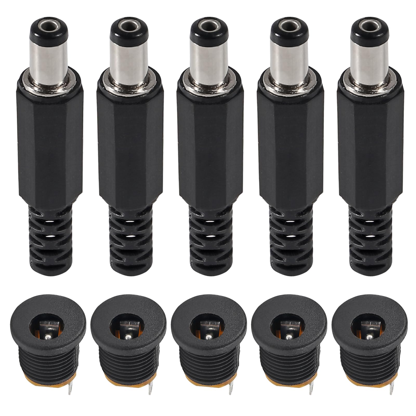 Amazon.com: 5Pcs 5.5MM x 2.1MM DC Male Power Plug Solder Power Jack ...