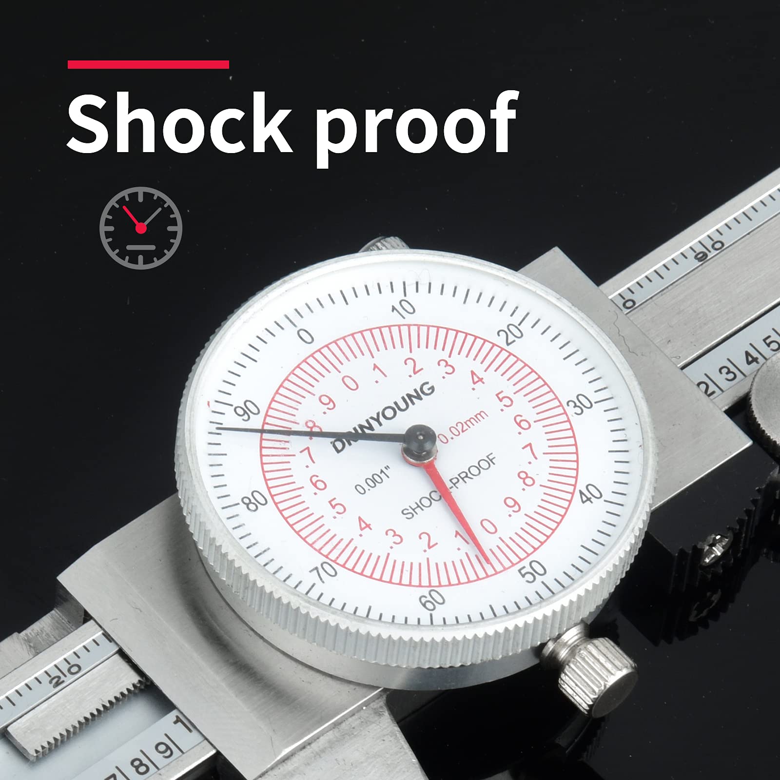 Snapklik.com : Dial Caliper 6" 150mm Dual Reading Scale Metric System 6 ...