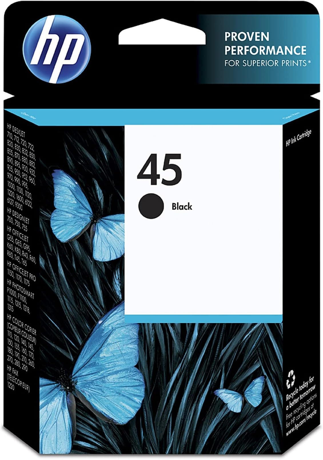 Amazon.com: HP Original HP 45 Black Ink Cartridge | Works with select ...