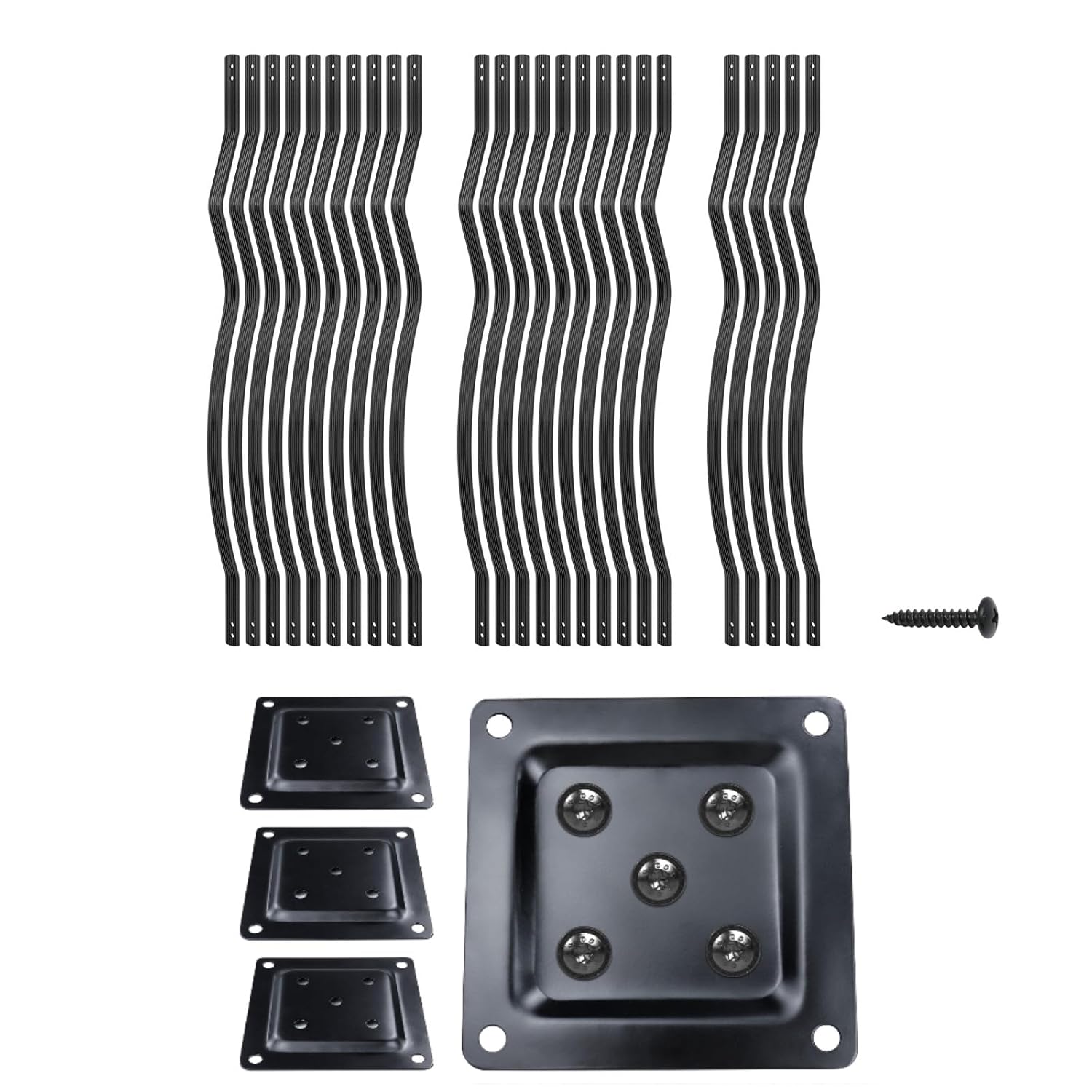 Muzata 4Pack Wood Post Plate WT08 Bundle with 25Pack 32''×1'' Aluminum ...