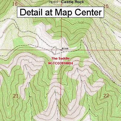 Amazon.com: USGS Topographic Quadrangle Map - The Saddle, Colorado ...