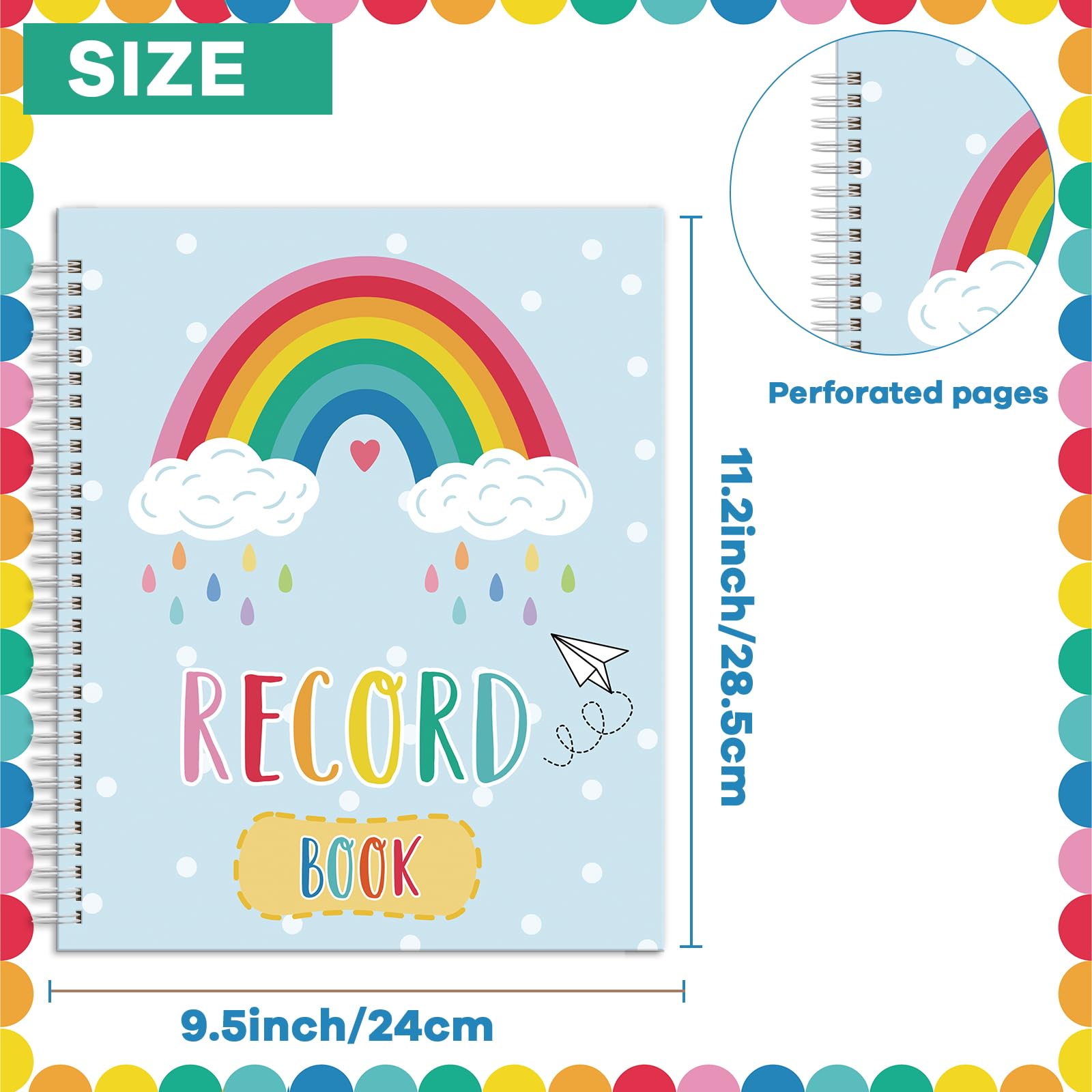 Snapklik.com : Rainbow Record Book Color Teacher Record Book Rainbow ...