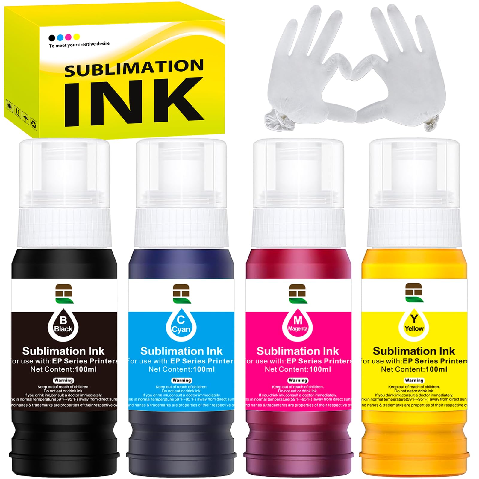 Sublimation Ink 400ML Autofill Syringe-Free for Epson ET-2850 ET-2800 ...