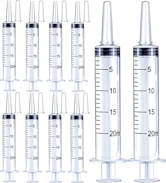 Amazon.com: 20ml Plastic Syringe for Liquids, Oral, Scientific Labs ...