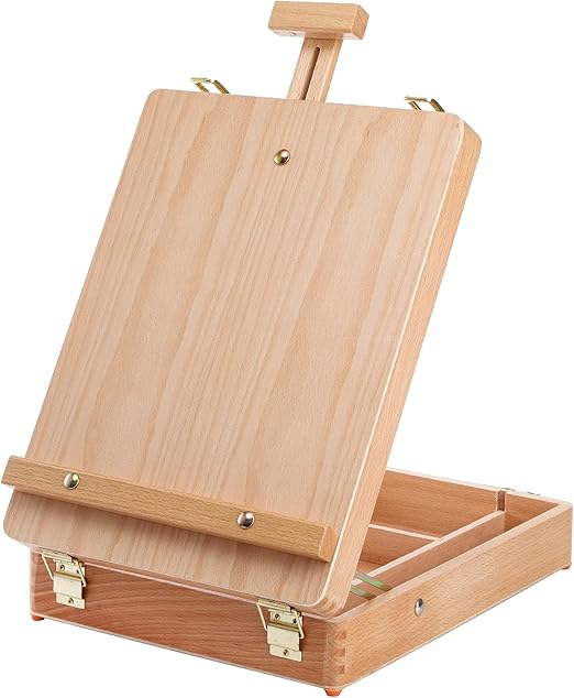 Amazon.com: DEAYOU Wood Tabletop Easel Storage Box, Beechwood Portable ...