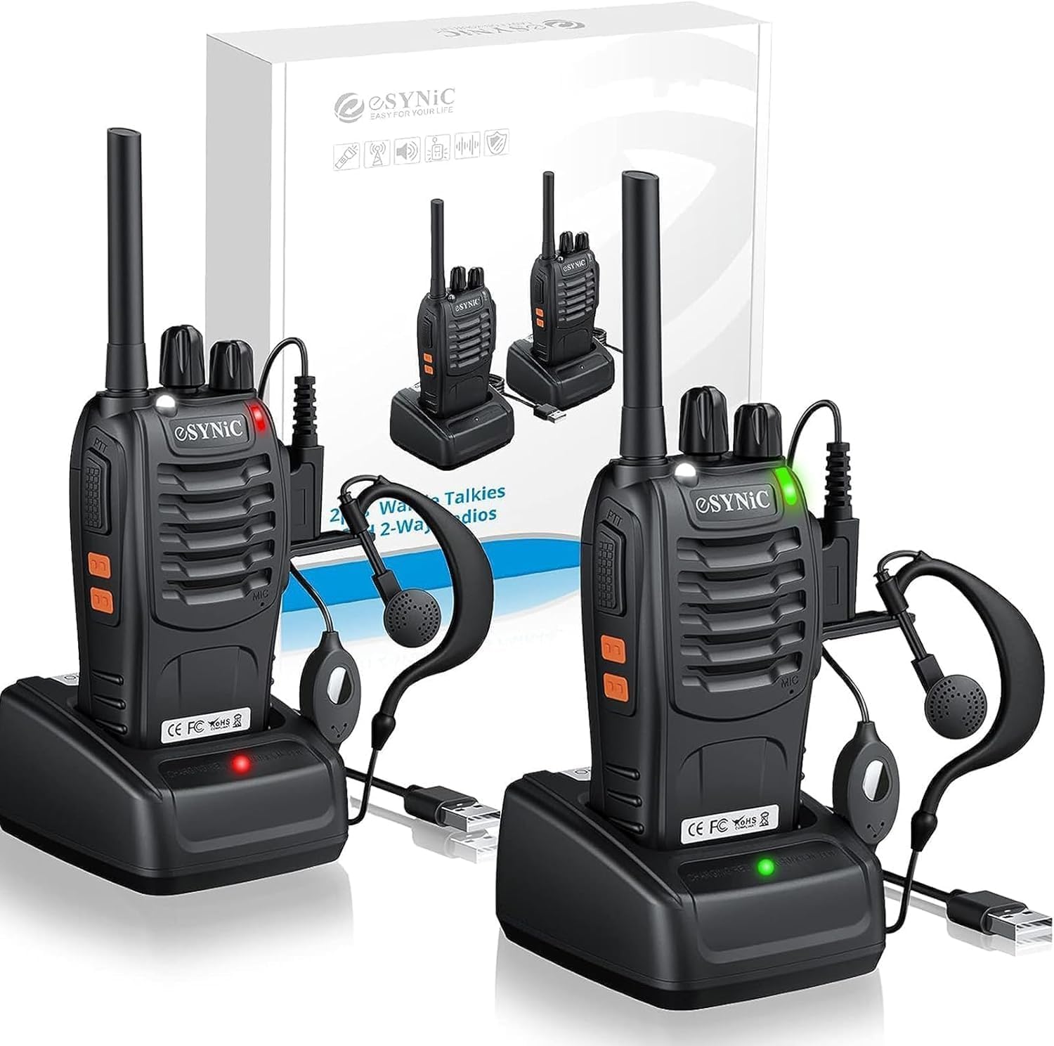 Retevis RT24 Walkie Talkie PMR446 License-free Professional Two Way ...
