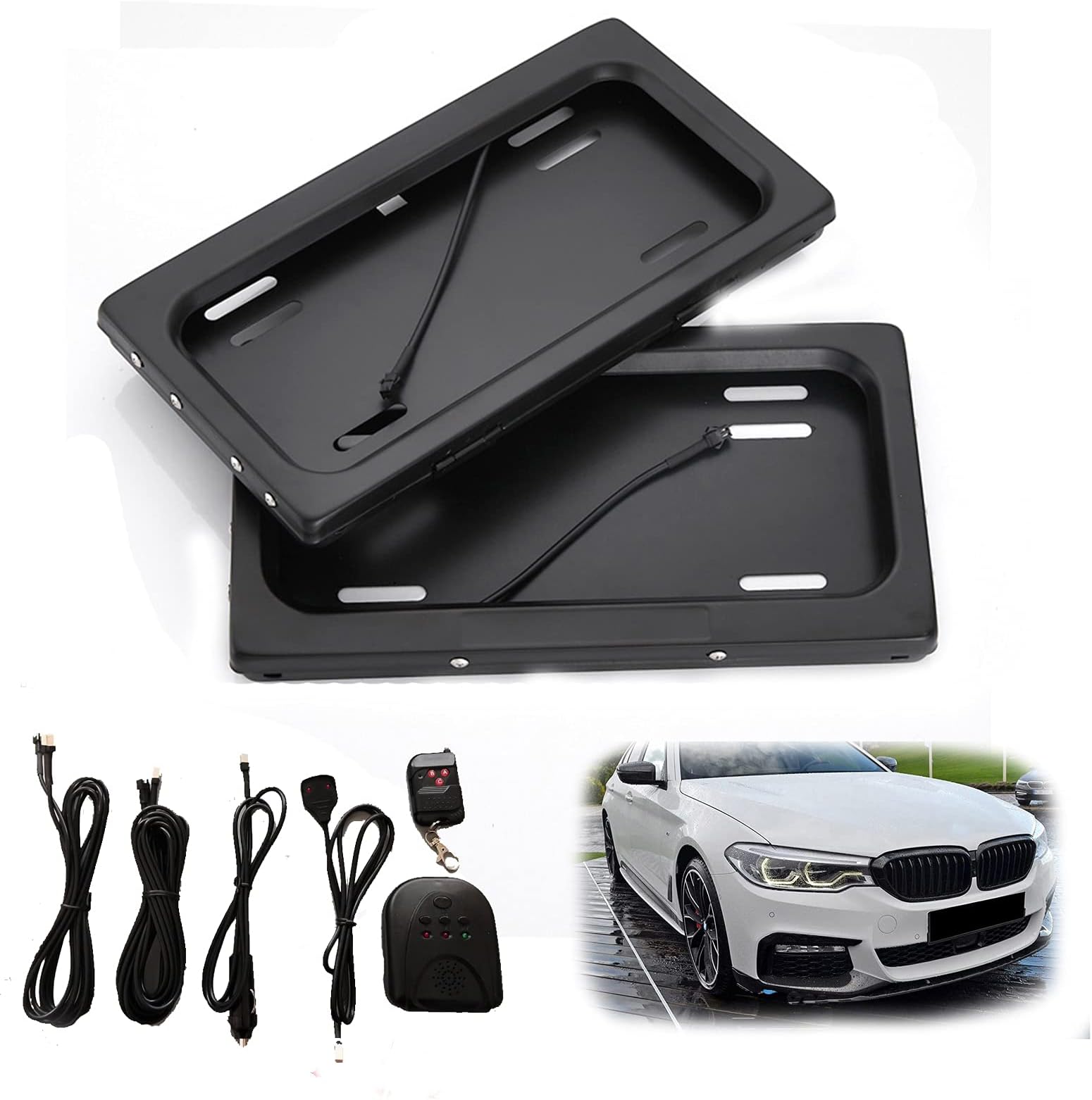 Hidden License Plate Kit, Hide-Away Shutter Cover Up Electric Stealth ...