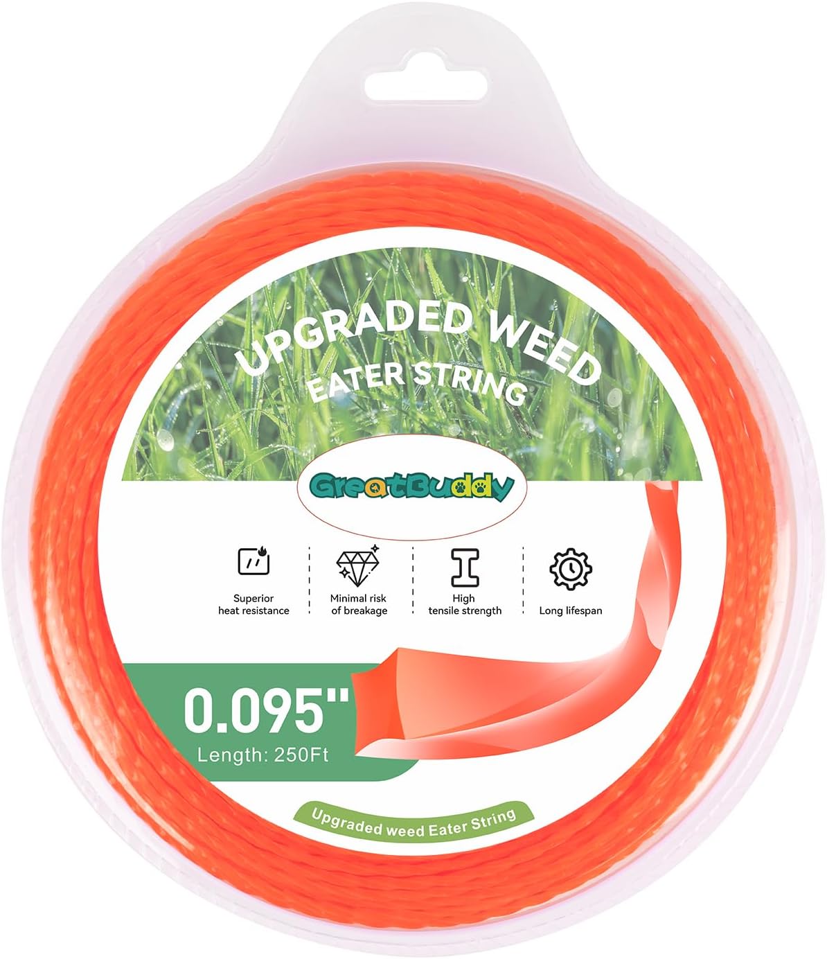Amazon.com : GreatBuddy Weed Eater String, 0.095" Trimmer Line, Heavy ...