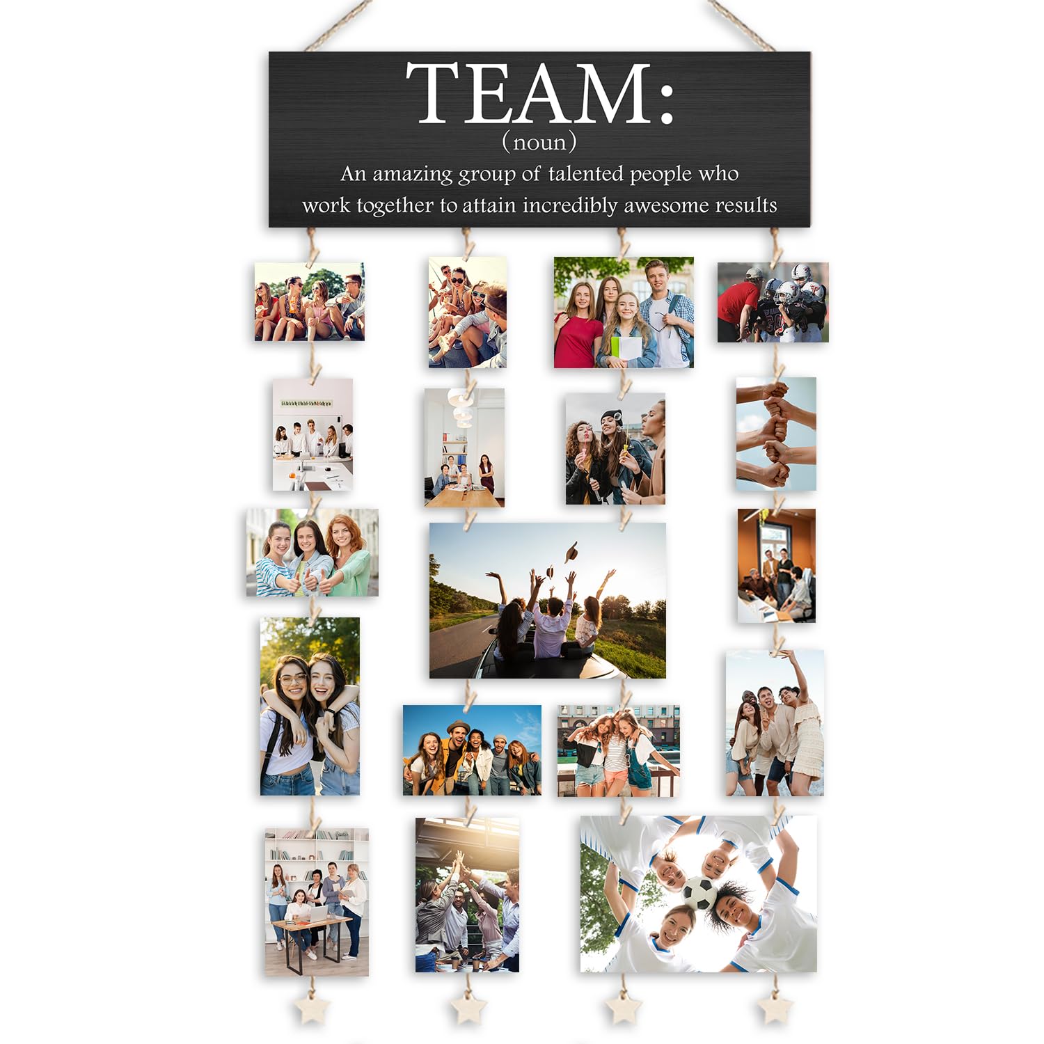 Amazon.com - Orchroma Black Team Noun Picture Frames Collage Wall Decor ...