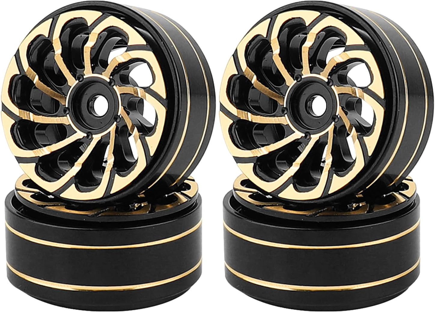 Amazon.com: RZXYLRC 1.0 Brass Beadlock Wheel Rims 4PCS Brass Crawler ...