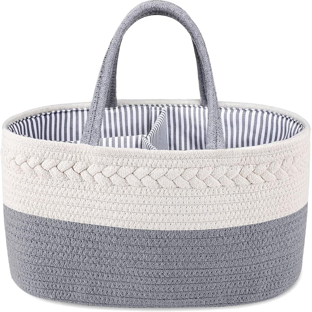 Amazon.com : Large Baby Diaper Caddy Organizer for Girl Boy Rope ...