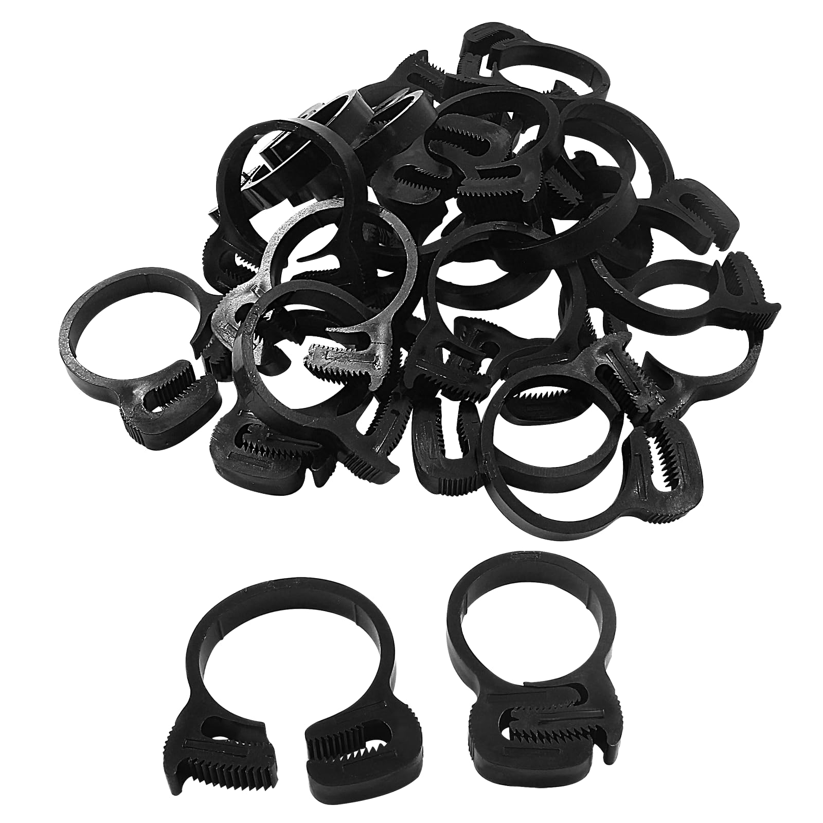Cionyce 20 Pack Snap Grip Plastic Hose Clamps - 25.5-27.5mm Double ...