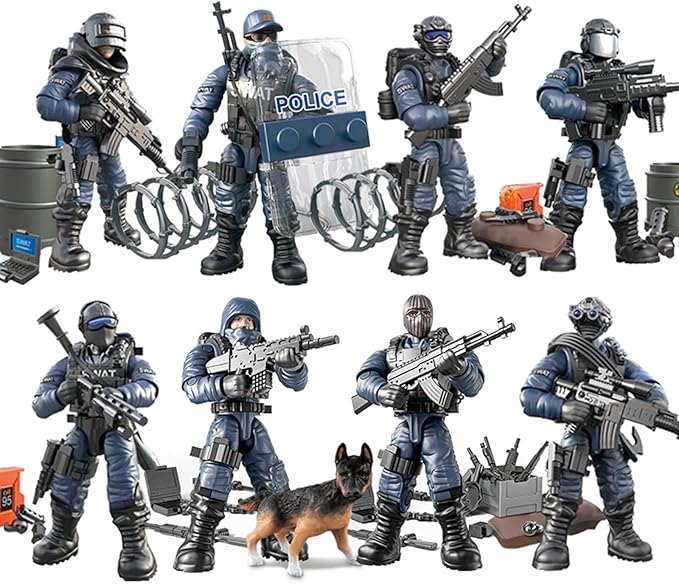 Amazon.com: MEIEST SWAT Model Equipment Assembly Building Block Toys,8 ...