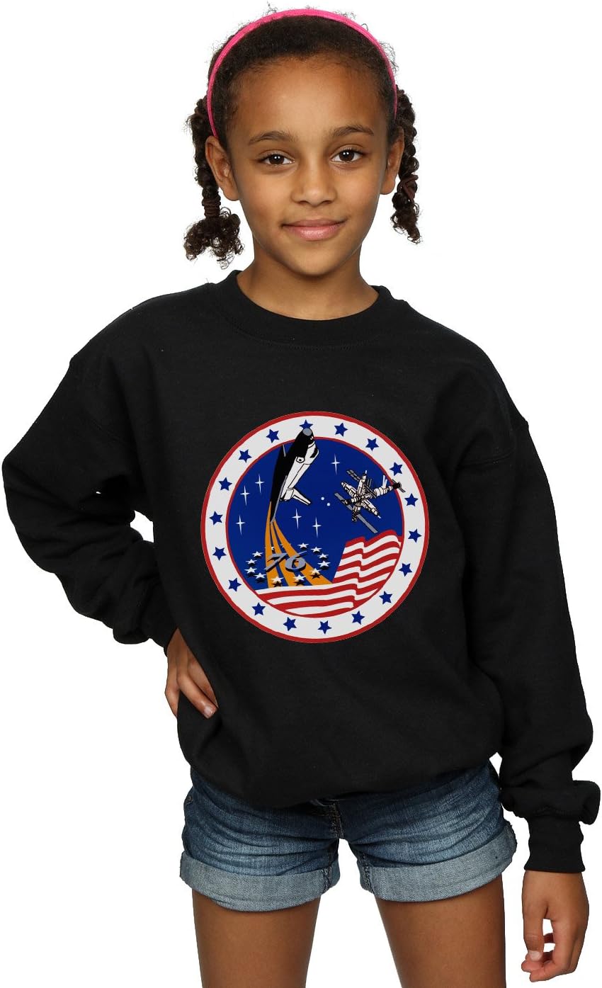 NASA Girls Classic Rocket 76 Sweatshirt Black 12-13 years : Amazon.ca ...