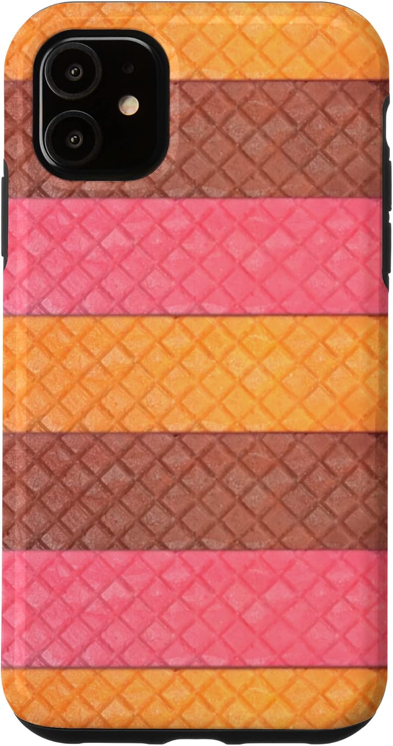 Amazon.com: iPhone 11 Sugar Wafer Cookie Strawberry Chocolate Vanilla ...