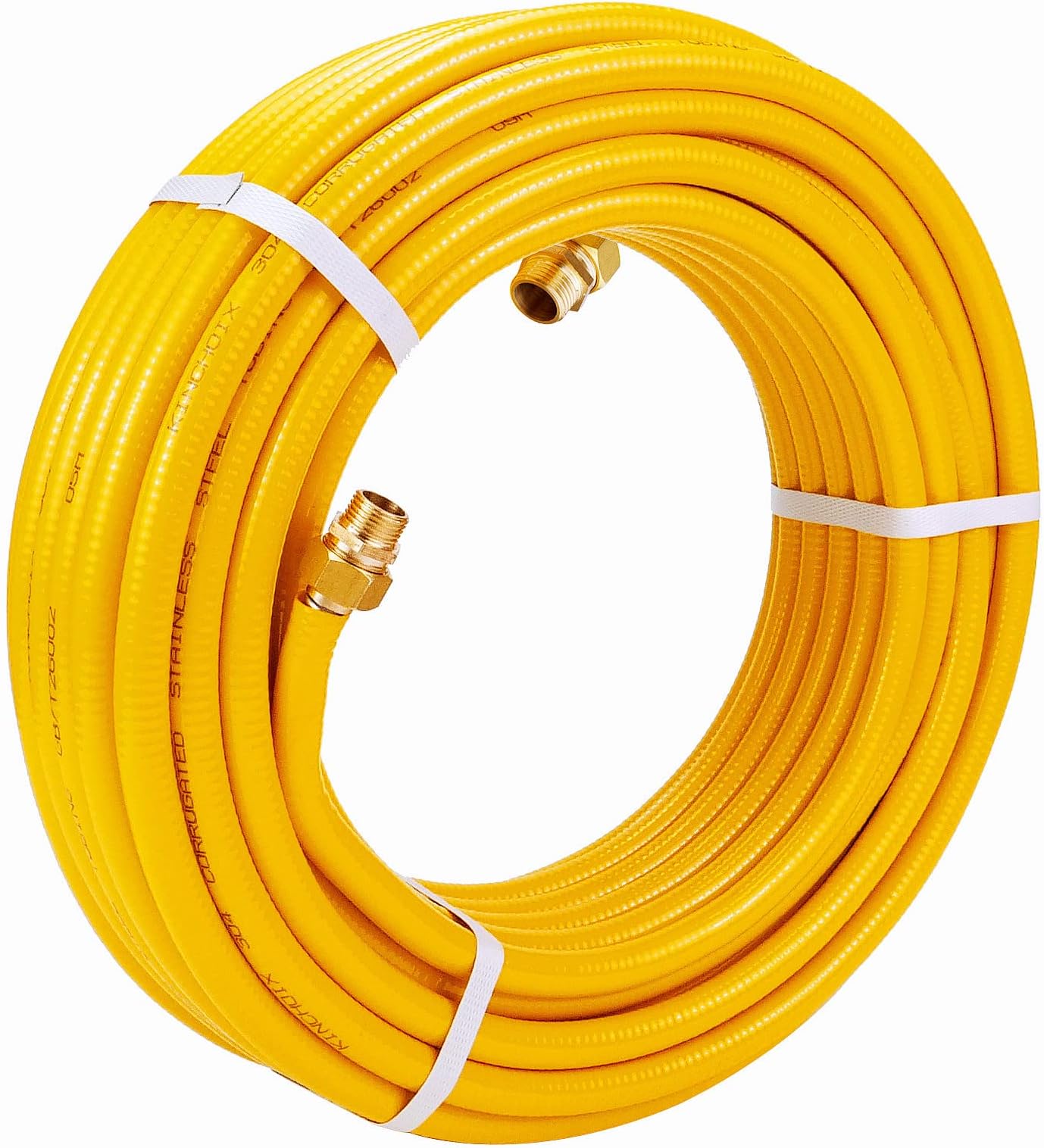 Gas Flex 3/4" GAS Tubing Pipe KIT 33 Ft with 2 Fittings GasFlex Natural ...