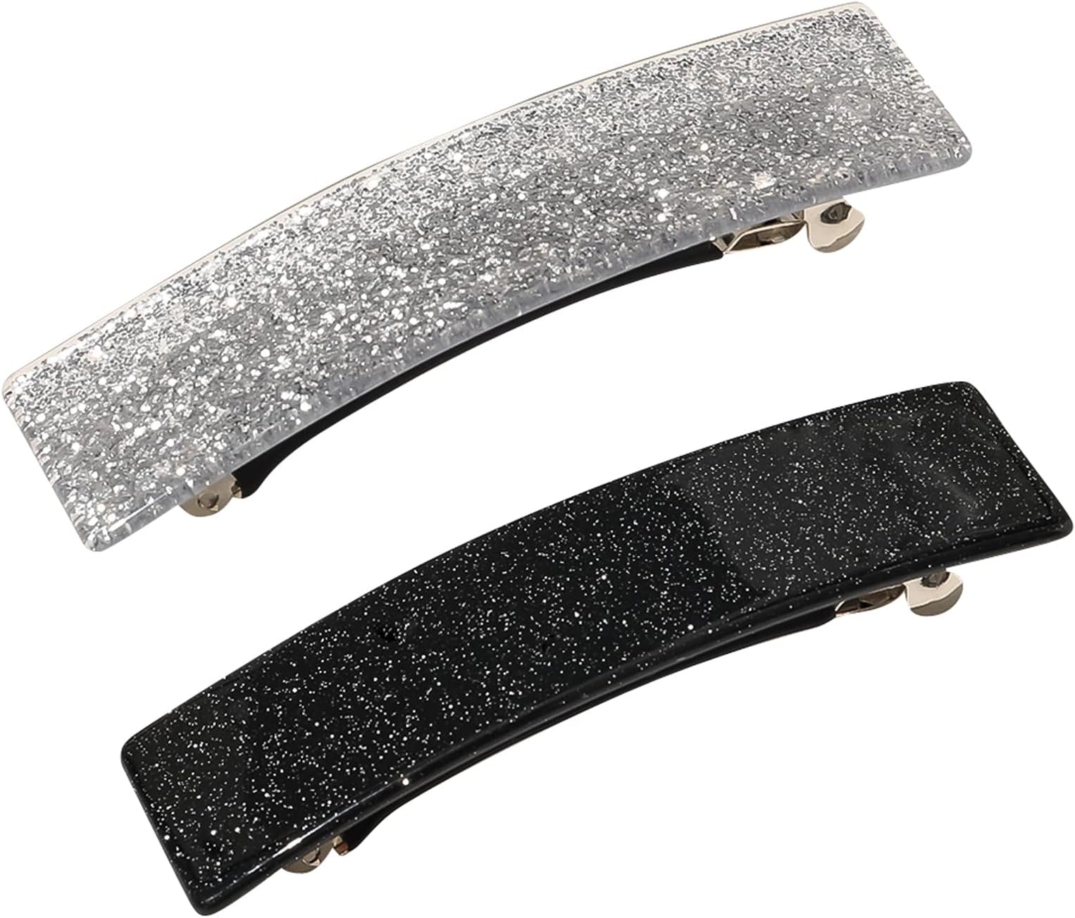 Amazon.com : 2 Pack Shiny Black and Silver Tortoise Shell Hair ...