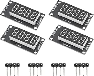 Fafeicy 4 Sets Digital Tube Display Module TM1637 7 Segment Display ...