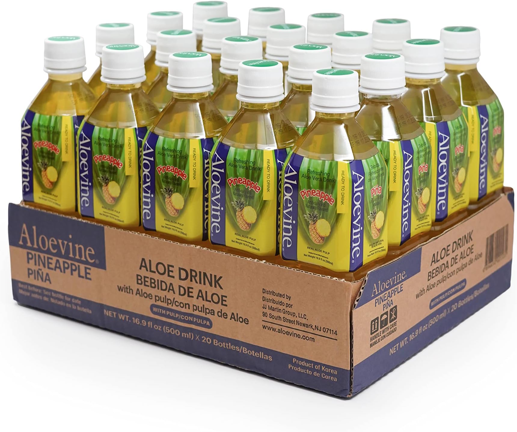 Amazon.com : Aloevine Aloe Vera Drink Pina Colada healthy juice l 16.9 ...