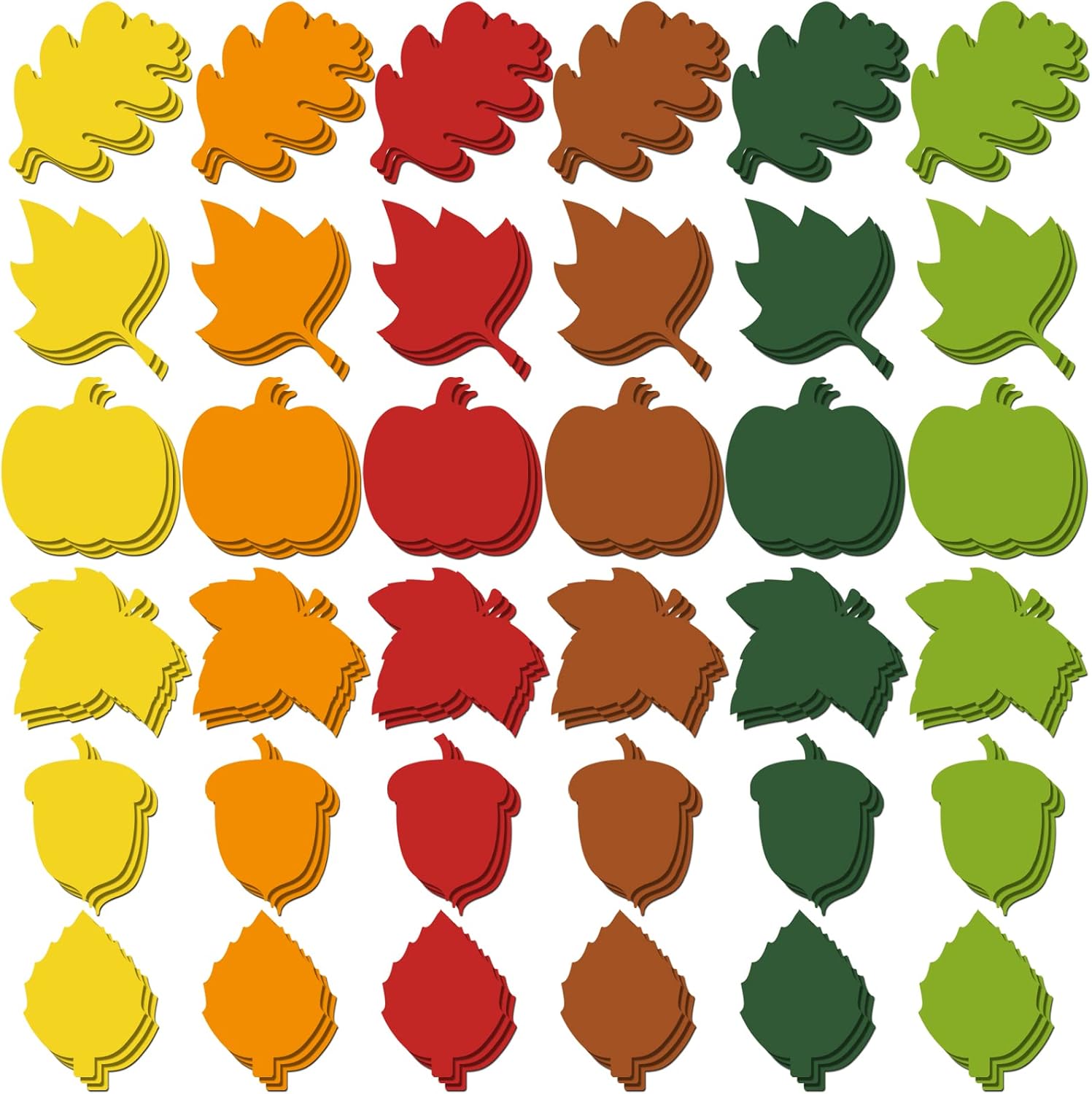 Amazon.com: Geyee 216 Pcs Fall Bulletin Board Decorations Fall Leaves ...