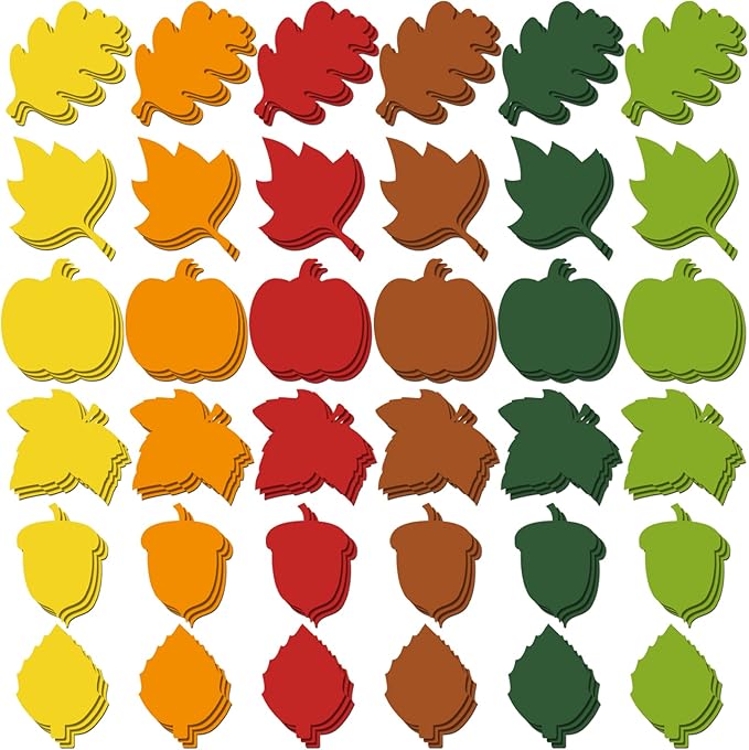 Amazon.com: Geyee 216 Pcs Fall Bulletin Board Decorations Fall Leaves ...